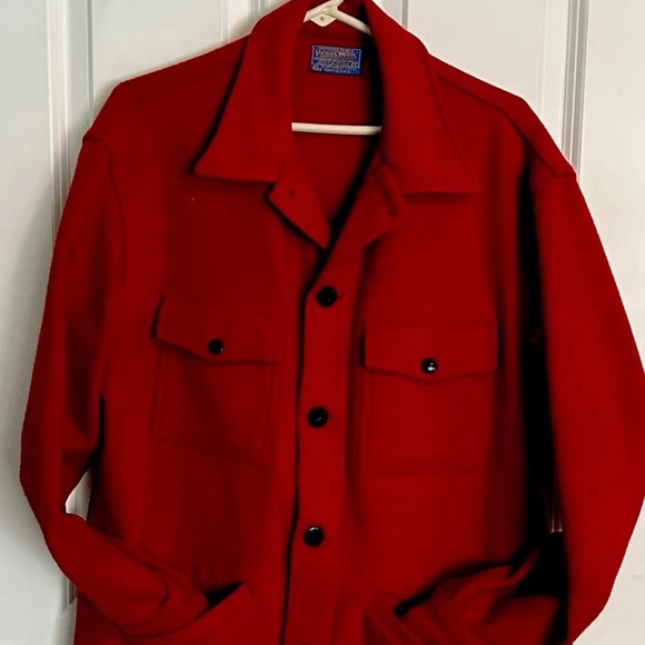 Pendleton | Jackets & Coats | Vintage Pendelton Woolen Mills Red Wool ...